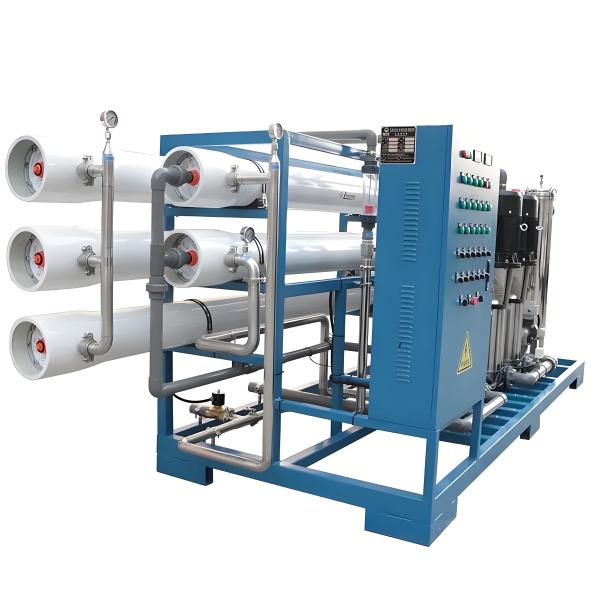 Quality 98% Salt Rejection Brackish Water Reverse Osmosis System With Siemens S7 PLC Control for sale