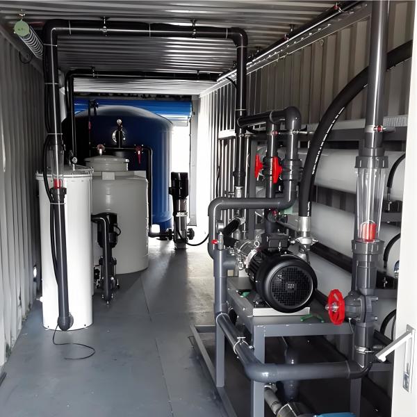 Quality 50-70% Recovery Rate Containerized RO System Powered By Grundfos / CNP Pump for sale