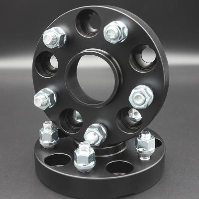 中国 ブラック鍛造アルミホイールスペーサー 25mm トヨタ ヤリス ボルトパターン 5x114.3用 販売のため