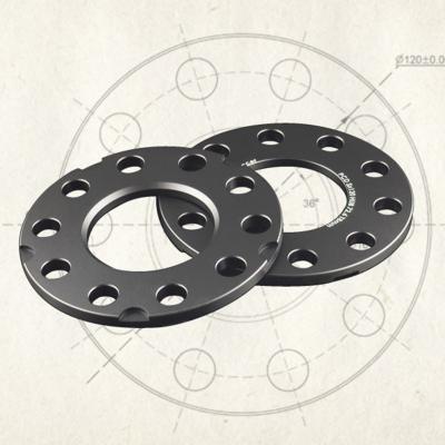 China Teste padrão liso de alumínio forjado preto anodizado 5x120 do parafuso do espaçador da roda para BMW E e chassis de F à venda