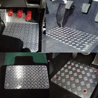 Cina Anti piatti di alluminio del tallone del metallo del bordo di slittamento per la corsa & l'azionamento quotidiano 360x250mm in vendita