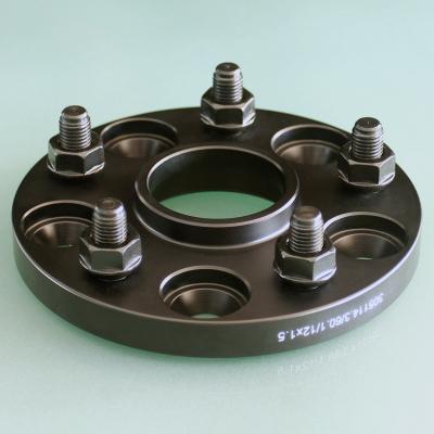 China 15mm todos os espaçadores de alumínio forjados pretos do boleto 5x114.3 Hubcentric para LEXUS à venda