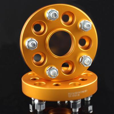 Cina 5x100 a 5x114.3 ha forgiato l'adattatore centrico della ruota del hub di alluminio per colore dell'oro di SUBARU in vendita
