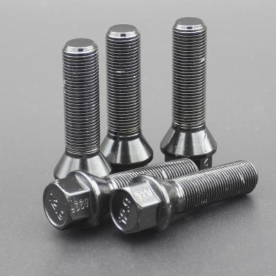 Cina Il cono Seat di M14 44mm ha esteso il grado 12,9 di Bolt della ruota per il telaio & Mercedes Dual Coating Black Finish di G del telaio di BMW F in vendita