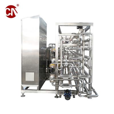China Op maat gemaakte volledig automatische buisvormige Uht aseptische sterilisatieapparatuur voor 1000 liter melk Te koop