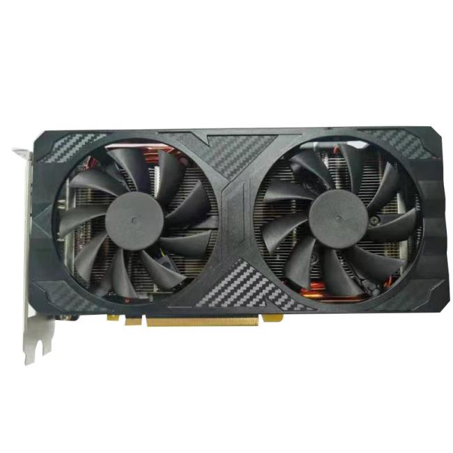 GPU card side profile showing cooling system
