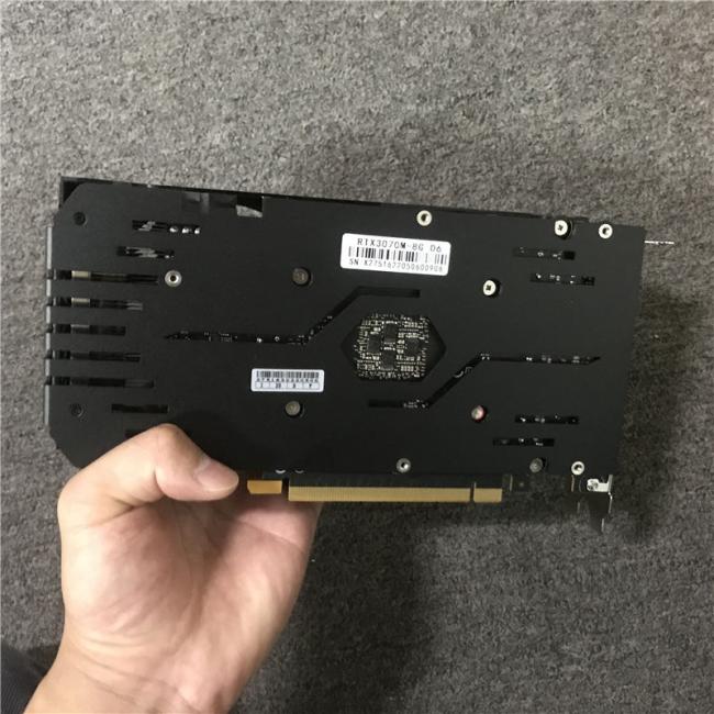 RTX 3070M graphics card in packaging