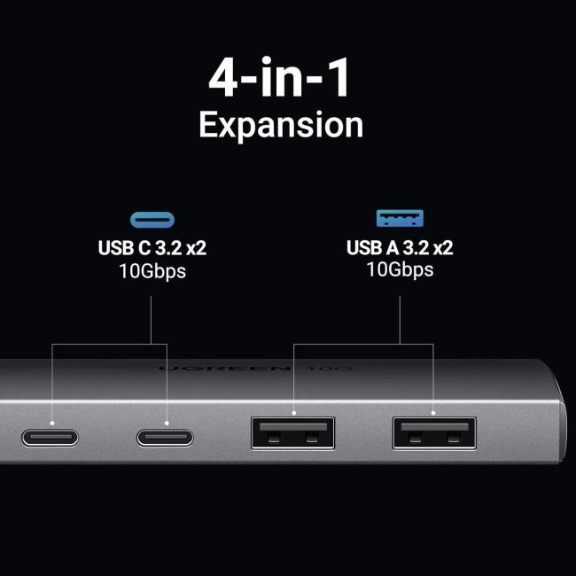 USB C Hub side profile with measurement indicators