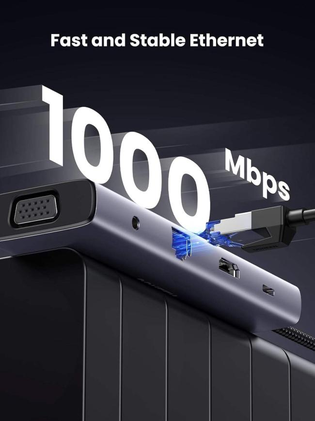 USB C Hub in use with laptop