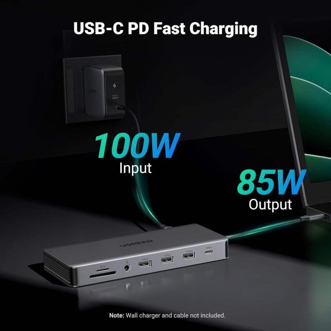 Side view of Revodok Pro 313 docking station showing compact design