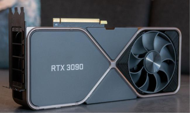 NVIDIA RTX 3090 graphics card cooling system detail
