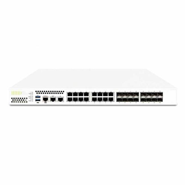 FortiGate-FG-60E with network cables connected