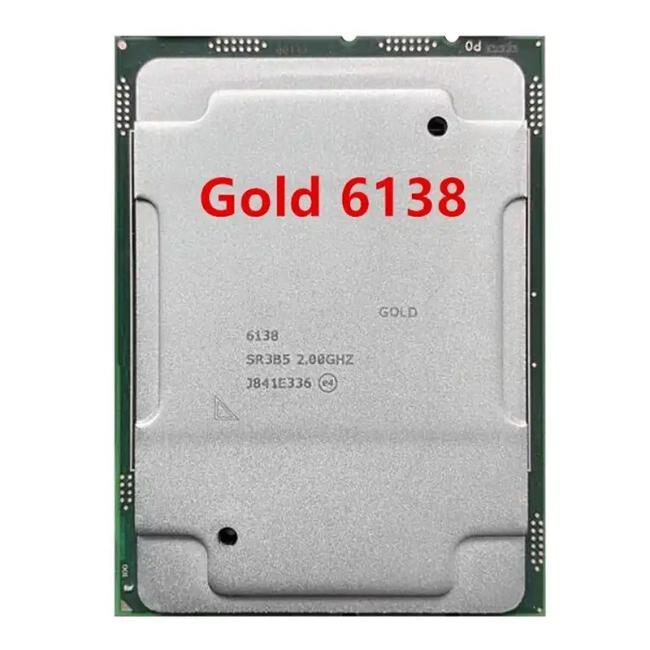 Close-up view of 6138 CPU pins and components