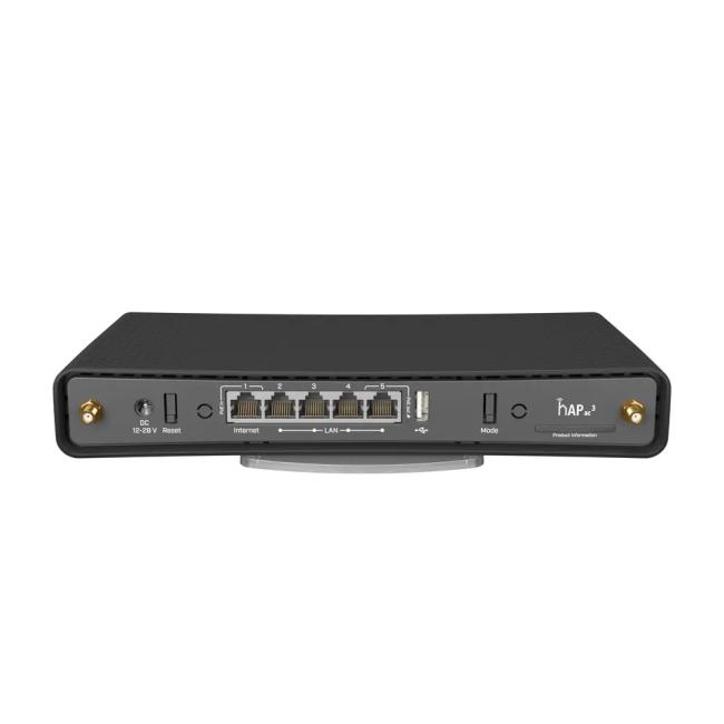 Close-up of RBD53iG-5HacD2HnD router ports