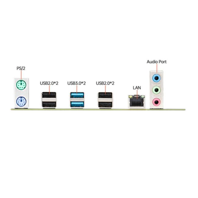 X99 QD4 motherboard rear I/O panel with multiple ports