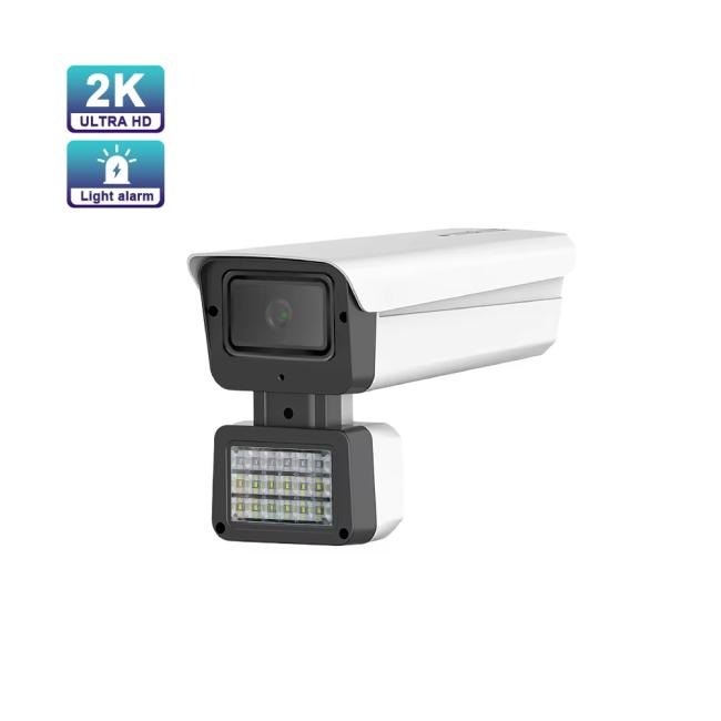 Close-up of camera lens and dual lights
