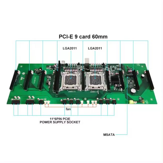Detailed view of X79 motherboard PCIe slots