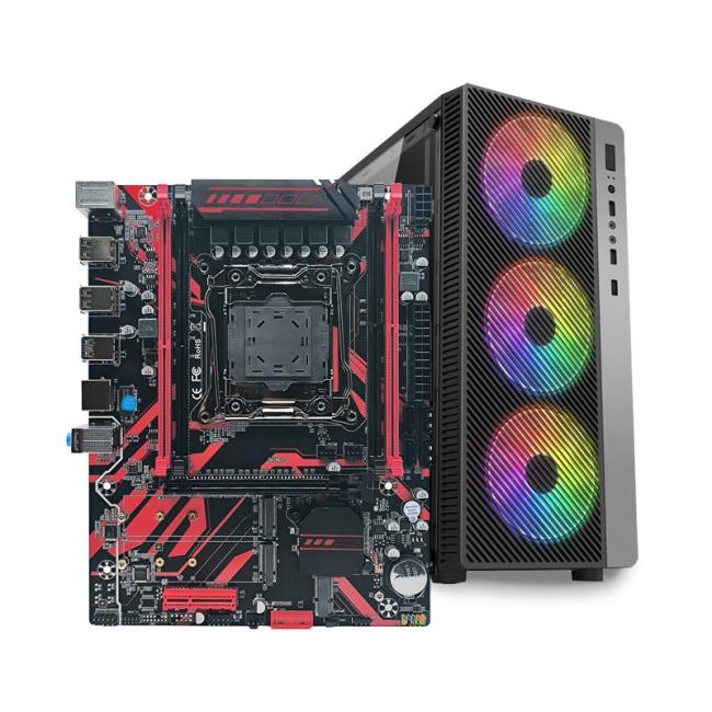 Detailed view of X99 motherboard expansion slots