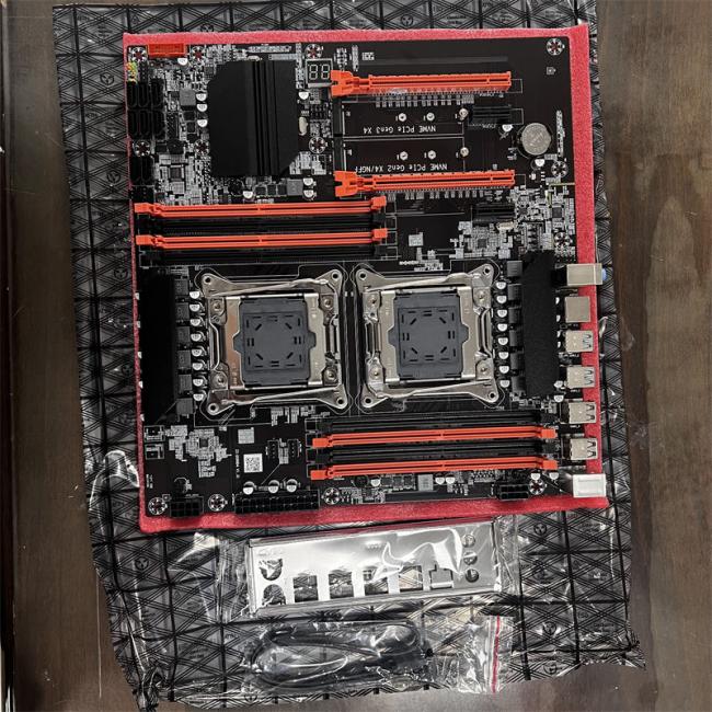 Detailed view of X99 motherboard memory slots