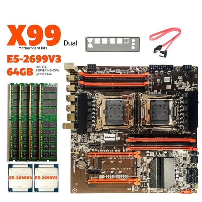 Close-up of X99 motherboard CPU socket area