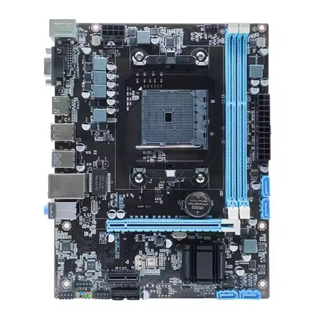 Close-up of A88 motherboard CPU socket and memory slots