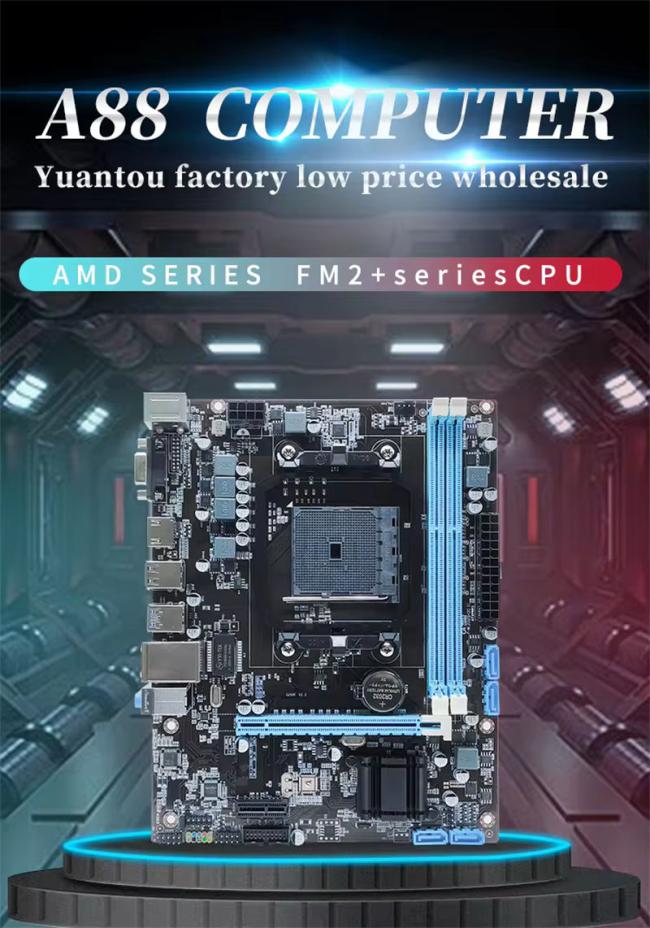 A88 motherboard with packaging and accessories