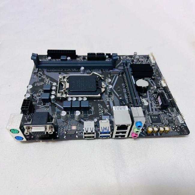 H410M motherboard rear I/O panel showing connectivity options