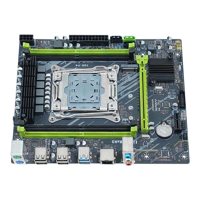 X99 P4 motherboard showing storage connectors and ports