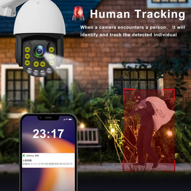 Camera installation example in outdoor setting
