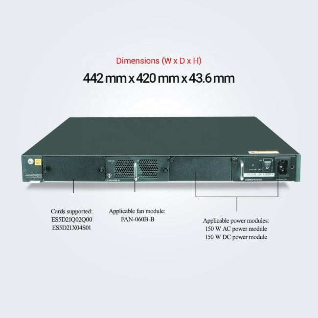 Close-up of S6720-32C-SI-AC switch ports