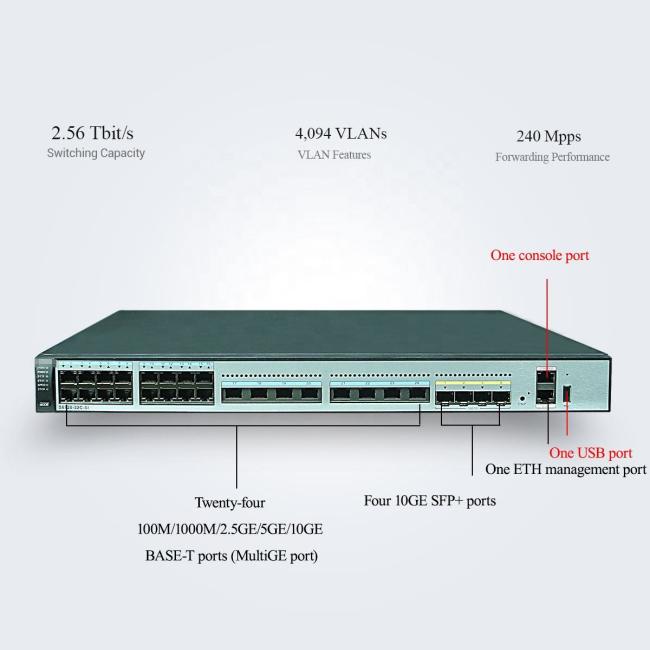 Rear view of S6720-32C-SI-AC switch