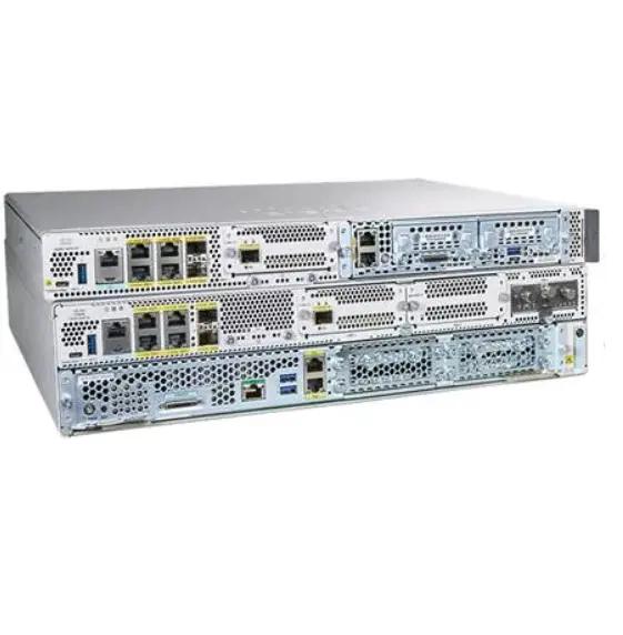 Close-up of C8300-2N2S-4T2X router interface