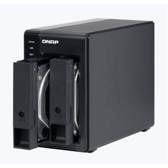 Side view showing connectivity ports of TR-002 storage device