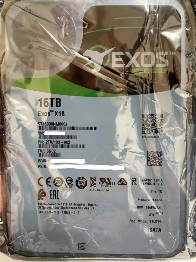 ST10000NM002G Exos X16 Hard Drive packaging