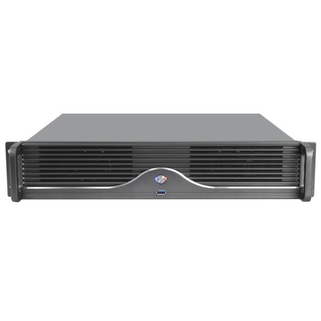 2U Server side view showing ventilation and rack mounting