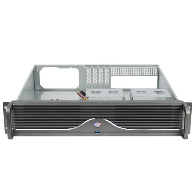 Rear view showing expansion slots and power supply area