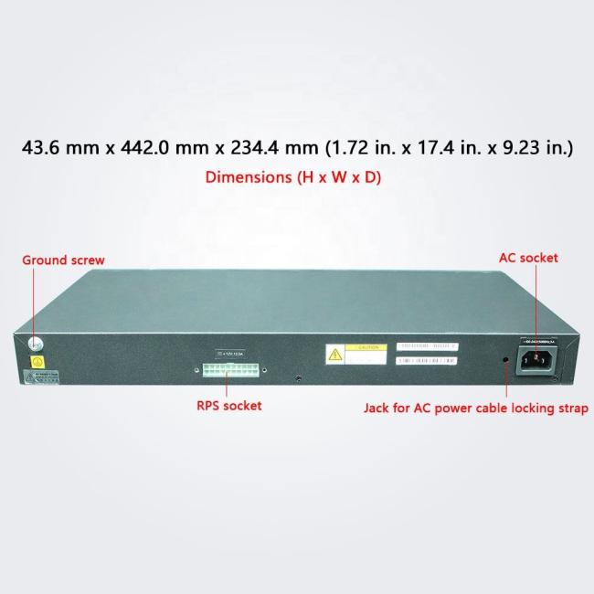 Rear panel of S6720S-26Q-LI-24S-AC network switch
