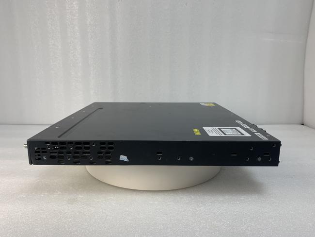 Rear panel of WS-C3750X-24P-S showing power connections and management ports