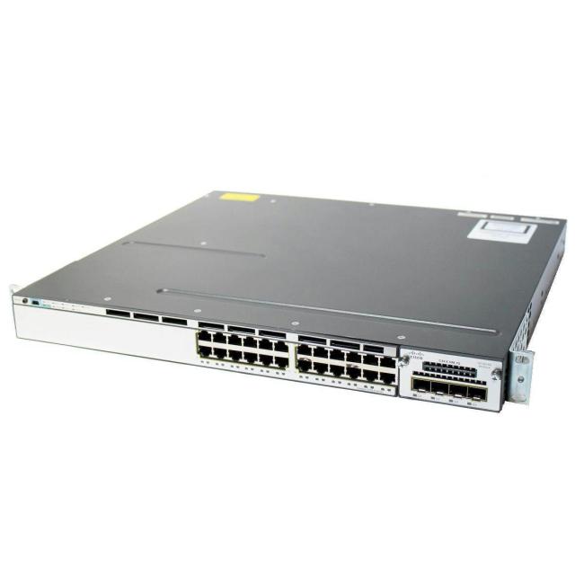 Side view of WS-C3750X-24P-S switch highlighting ventilation and design