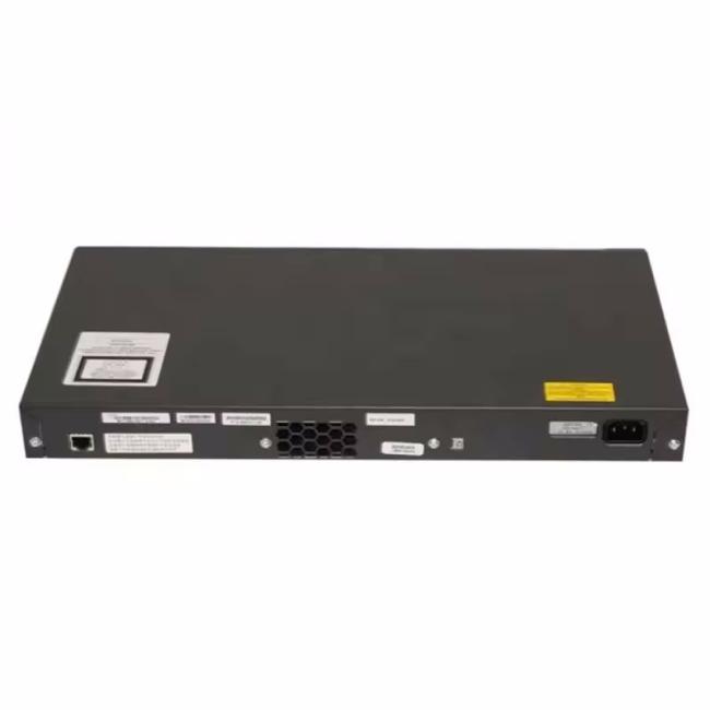 Side view of WS-C2960-24TC-L network switch with rack mounting brackets