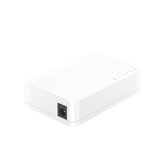 Side view showing ports of industrial network switch