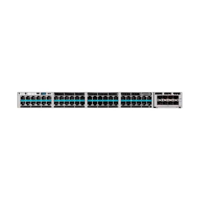 C9300X-12Y-E switch ports and indicators close-up