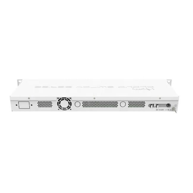Rear view showing ports of CRS326-24G-2S-RM switch