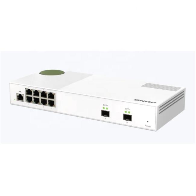 Front view of QSW-M2108-2S network switch showing ports and design