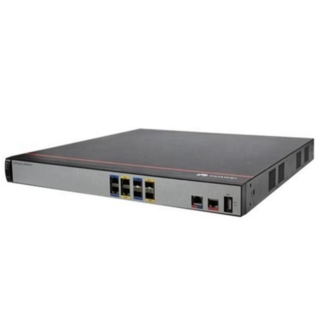 Side view of AR6140-9G-2AC router with external antennas