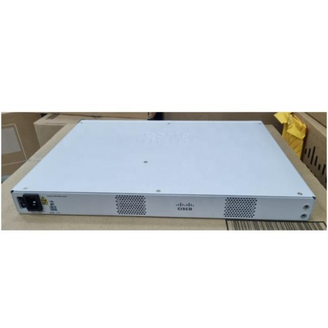 Side view of 8200L-1N-4T router showing ports and connections