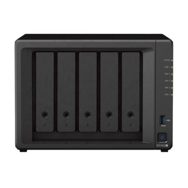 Side view of DiskStation DS1522+ showing drive bays