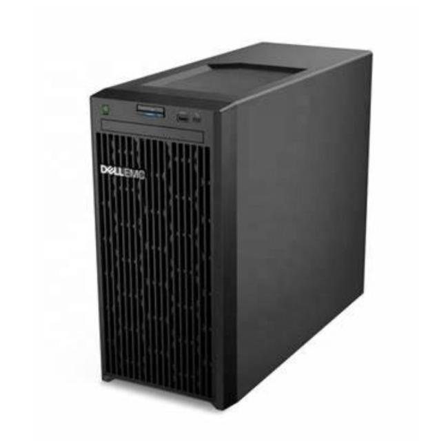 Front view of PE-T150 Tower Server showing ports and drive bays