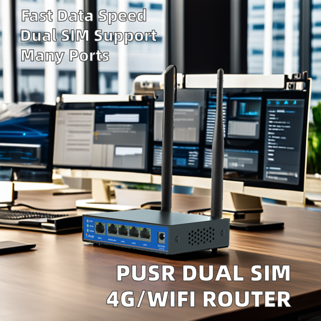Back panel details of USR-G805s-G router