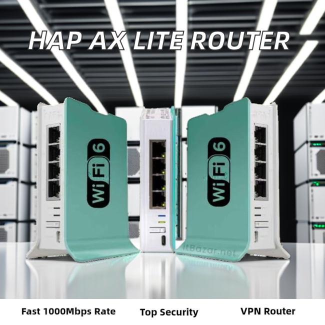 Router interface and ports close-up